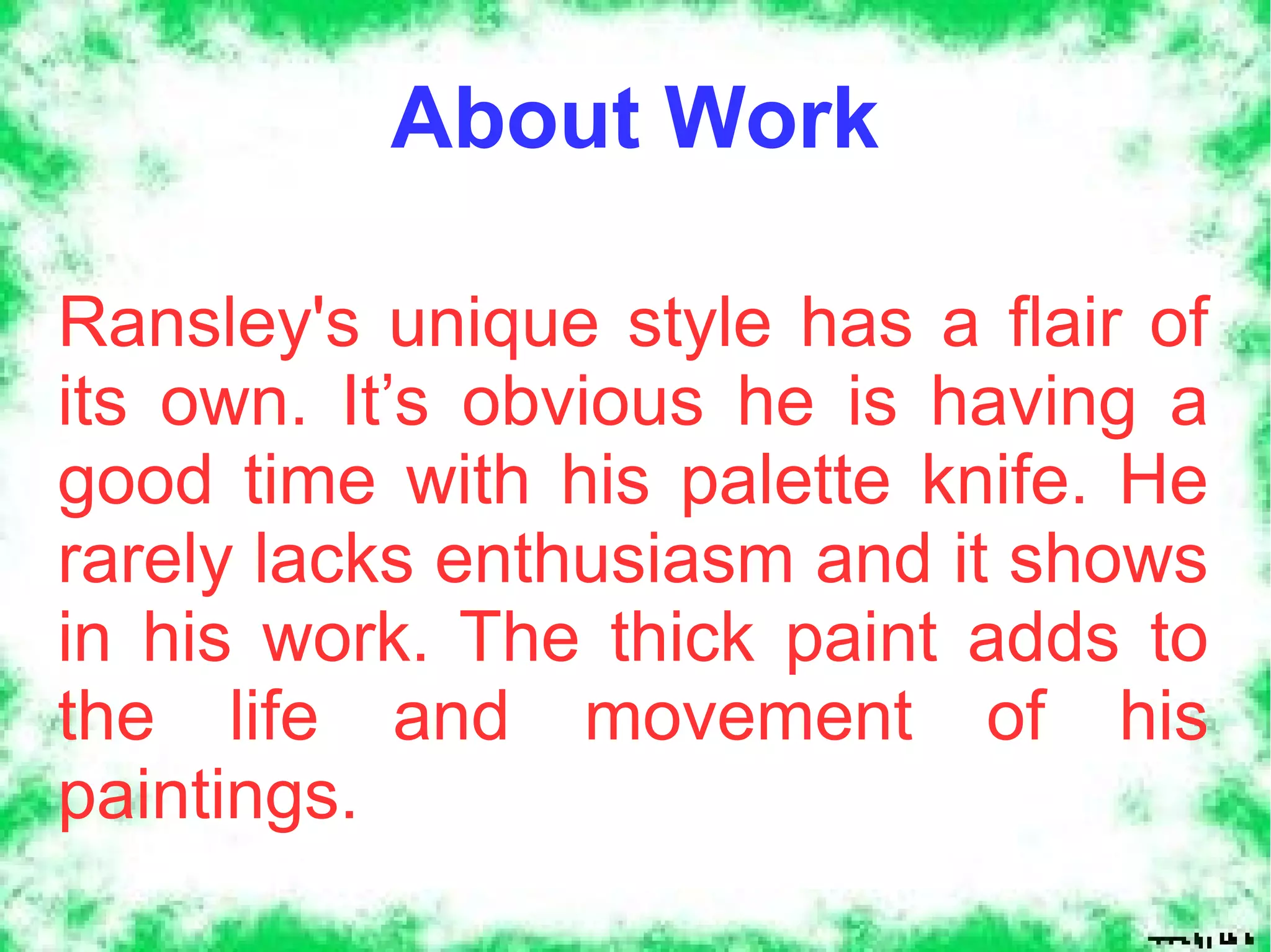 Robert ransley painting | PPT