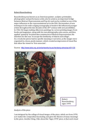 Robert Rauschenberg | PDF