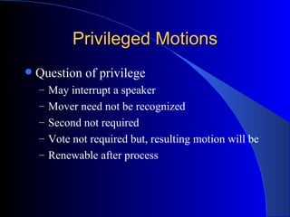 Robert Rules Of Order | PPT