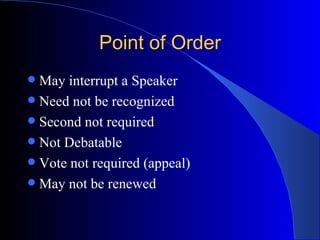 Robert Rules Of Order | PPT