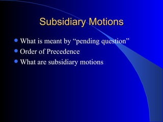 Robert Rules Of Order | PPT