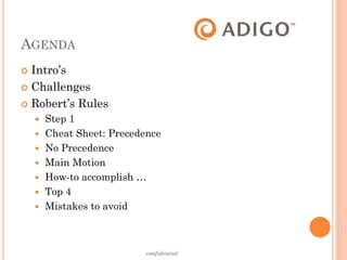 Using Robert's Rules of Order to Facilitate Better Meetings | PPT