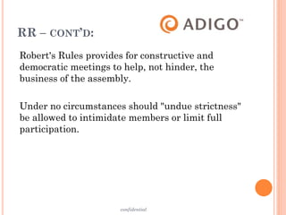 Using Robert's Rules of Order to Facilitate Better Meetings | PPT
