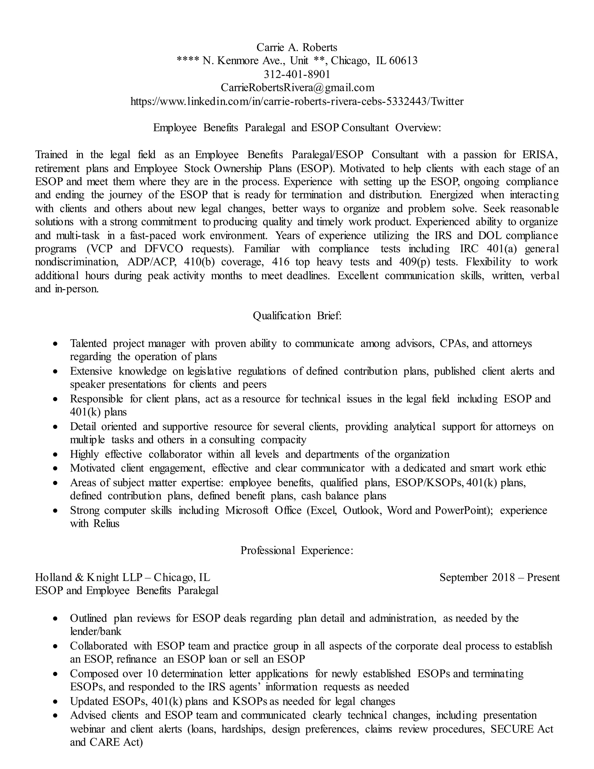 Carrie Roberts Resume | DOCX