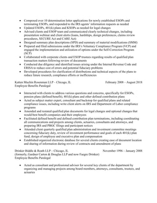 Roberts, carrie retirement plan & esop consultant resume | PDF