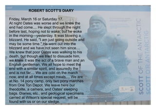 Robert F. Scott's diary | ODP