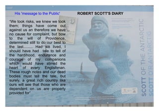Robert F. Scott's diary | ODP