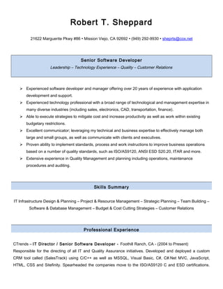 Robert Sheppard Software | DOC | Computing | Technology & Computing