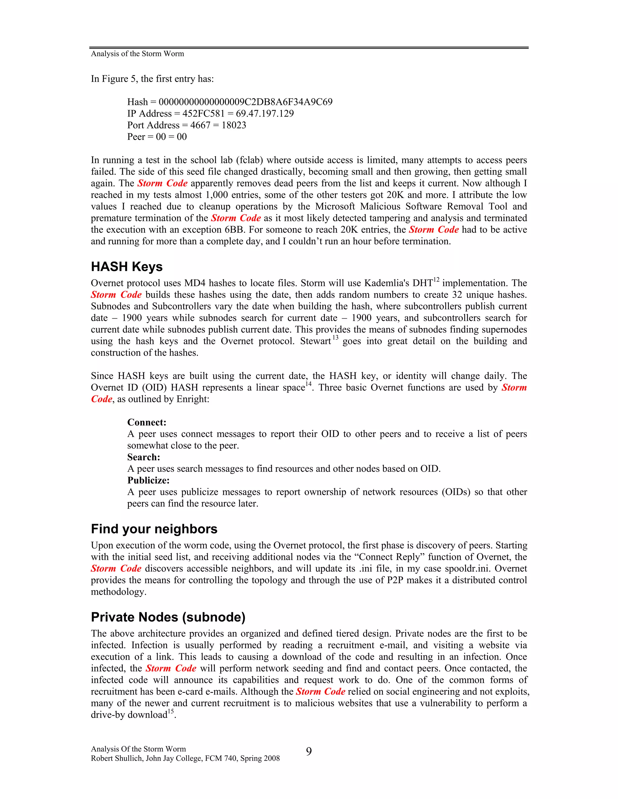 Analysis of the Storm Worm | PDF