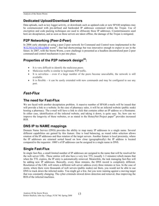 Analysis of the Storm Worm | PDF