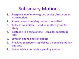 Roberts rules of order | PPT