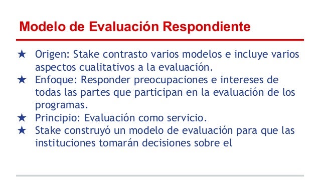 Robert stake, evaluación