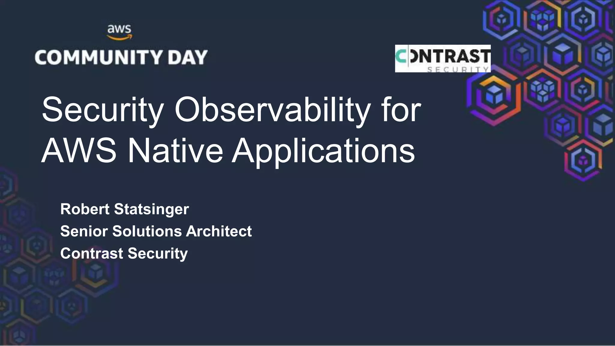 Security Observability for Cloud Based Applications | PPTX
