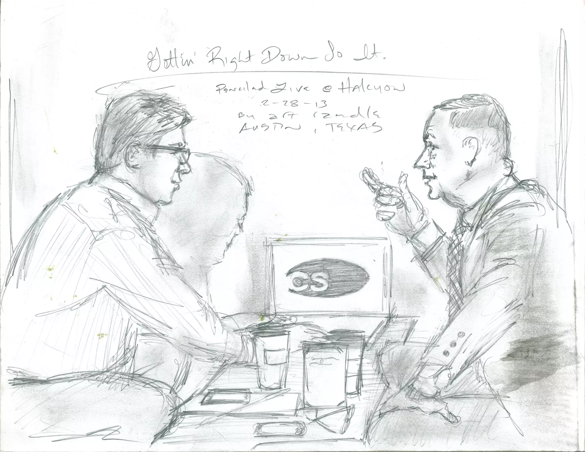 Robert Thompson and Jon Salis in Austin by Art Randle Street Artist | PPT