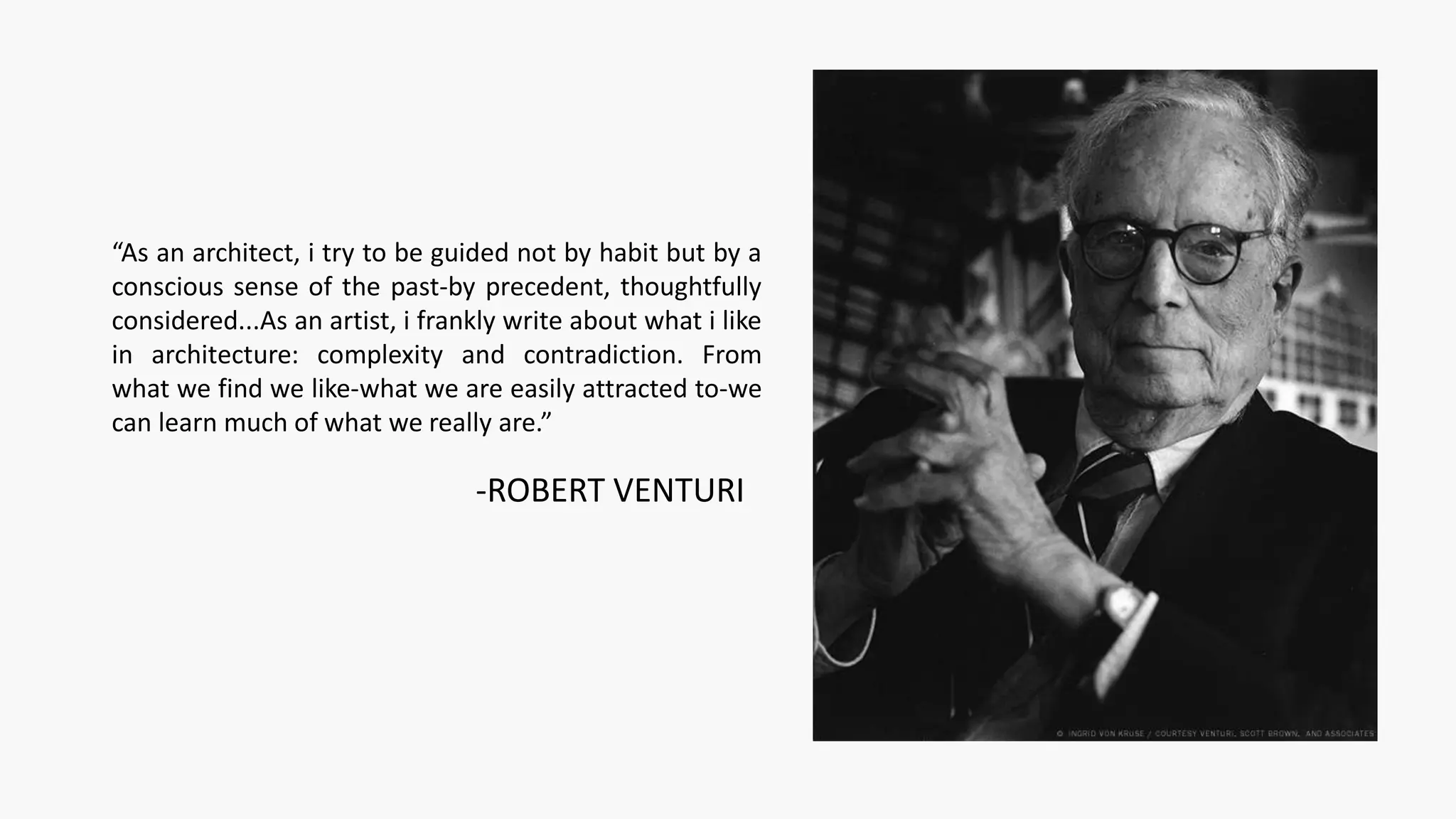 Learning from the maestro- Case study of ROBERT VENTURI projects | PPTX