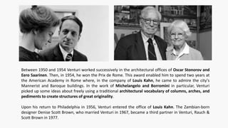 Learning from the maestro- Case study of ROBERT VENTURI projects | PPTX