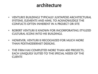 Robert venturi works | PPTX