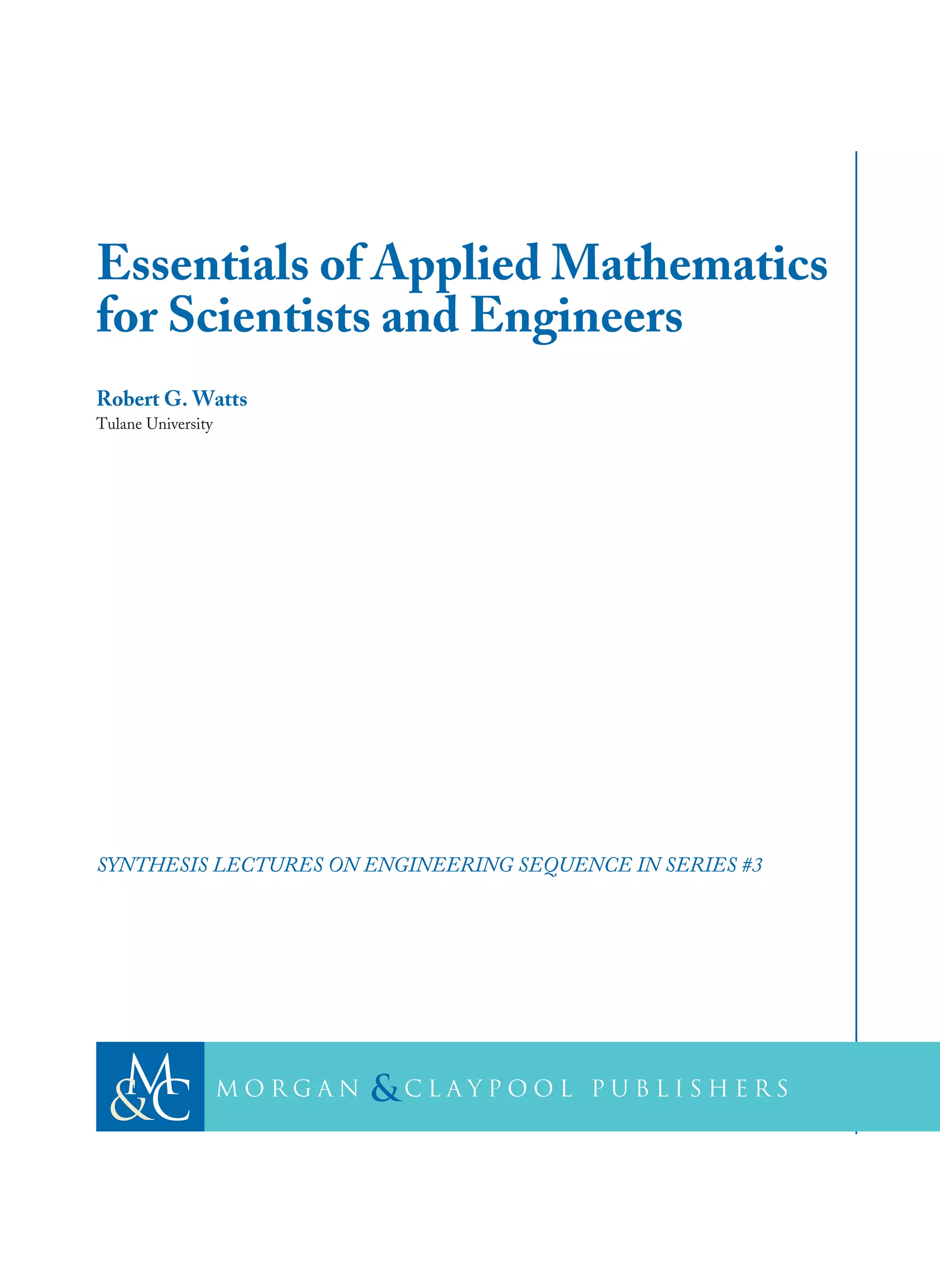 Essentials of applied mathematics | PDF