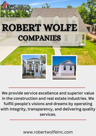 Commercial construction new orleans | Robert Wolfe Construction | PDF
