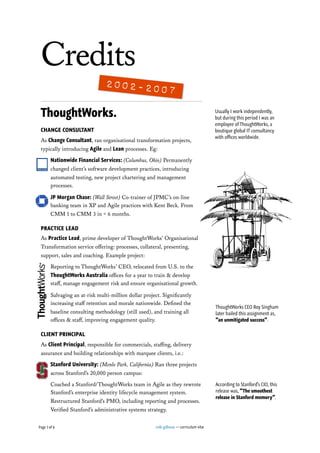 Rob Gibson — Curriculum Vitæ | PDF