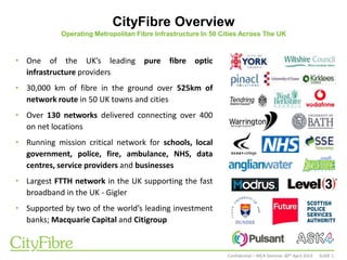 Rob Hamlin - CityFibre Holdings inca ultra connected cities - gigabit ...
