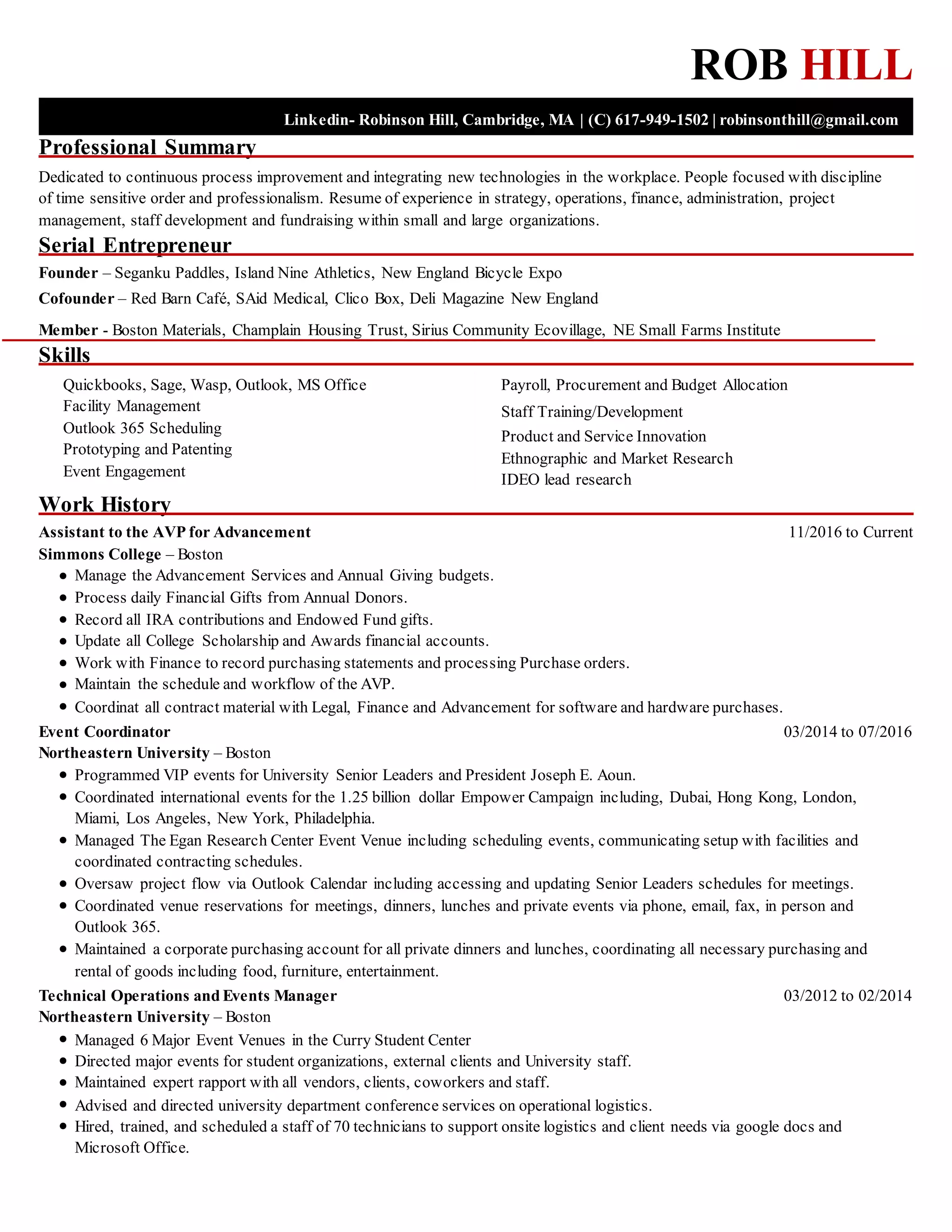 Rob hill - Resume | DOCX