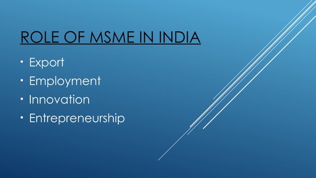 MSME definition, why it is important for India | PPT