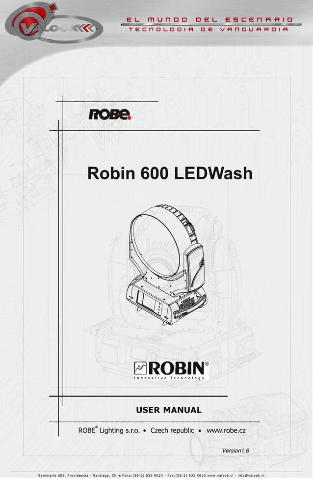 Manual Robin 600 Robe | PDF