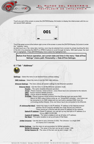 Manual Robin 600 Robe | PDF