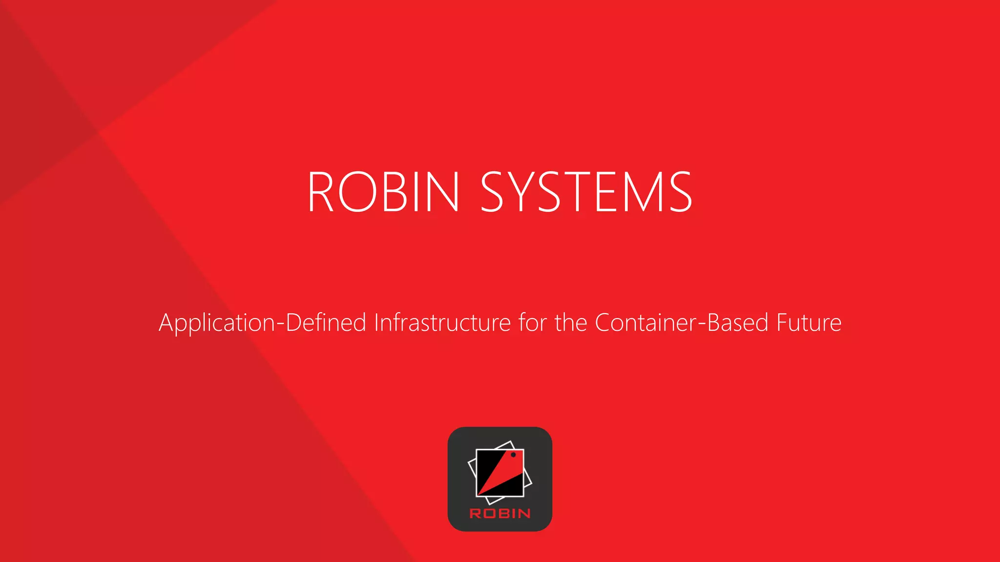 Robin Cloud Platform for Big Data and Databases | PPT