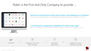 Robin Cloud Platform for Big Data and Databases | PDF