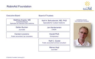 Robin aid medical humanitarian organisation juli 2011 | PDF