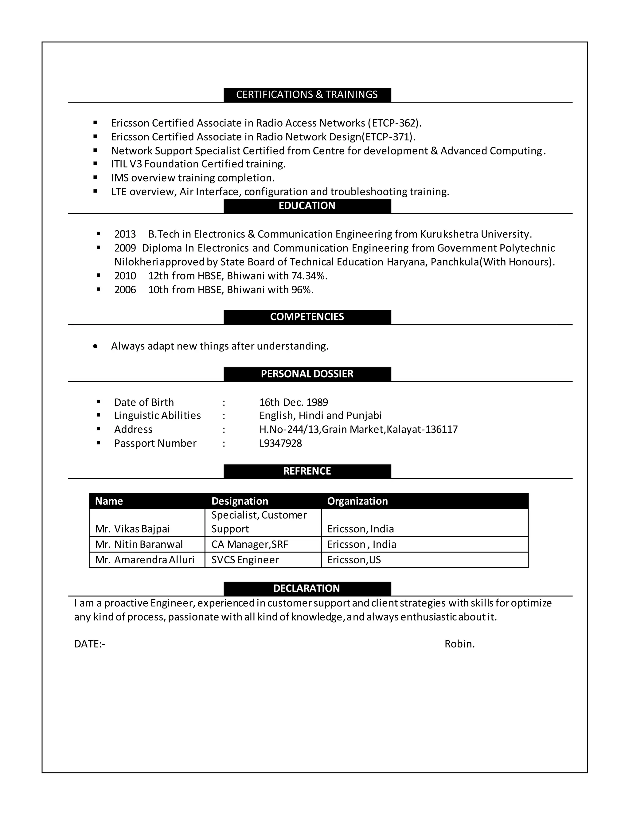Robin garg resume | DOCX