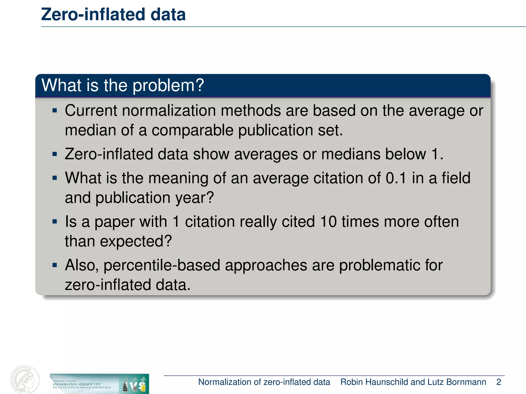 Normalization Of Zero Inflated Data Ppt