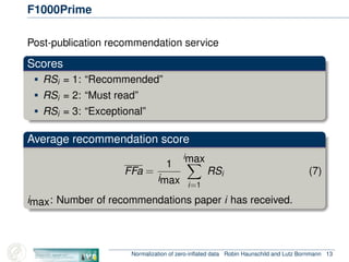 Normalization of zero-inflated data | PPT