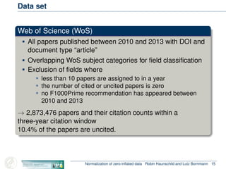 Normalization of zero-inflated data | PPT