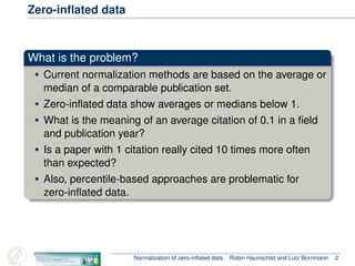 Normalization of zero-inflated data | PPT