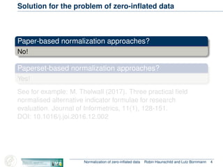 Normalization of zero-inflated data | PPT