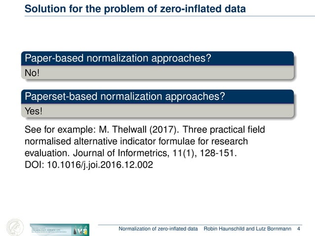 Normalization Of Zero Inflated Data Ppt