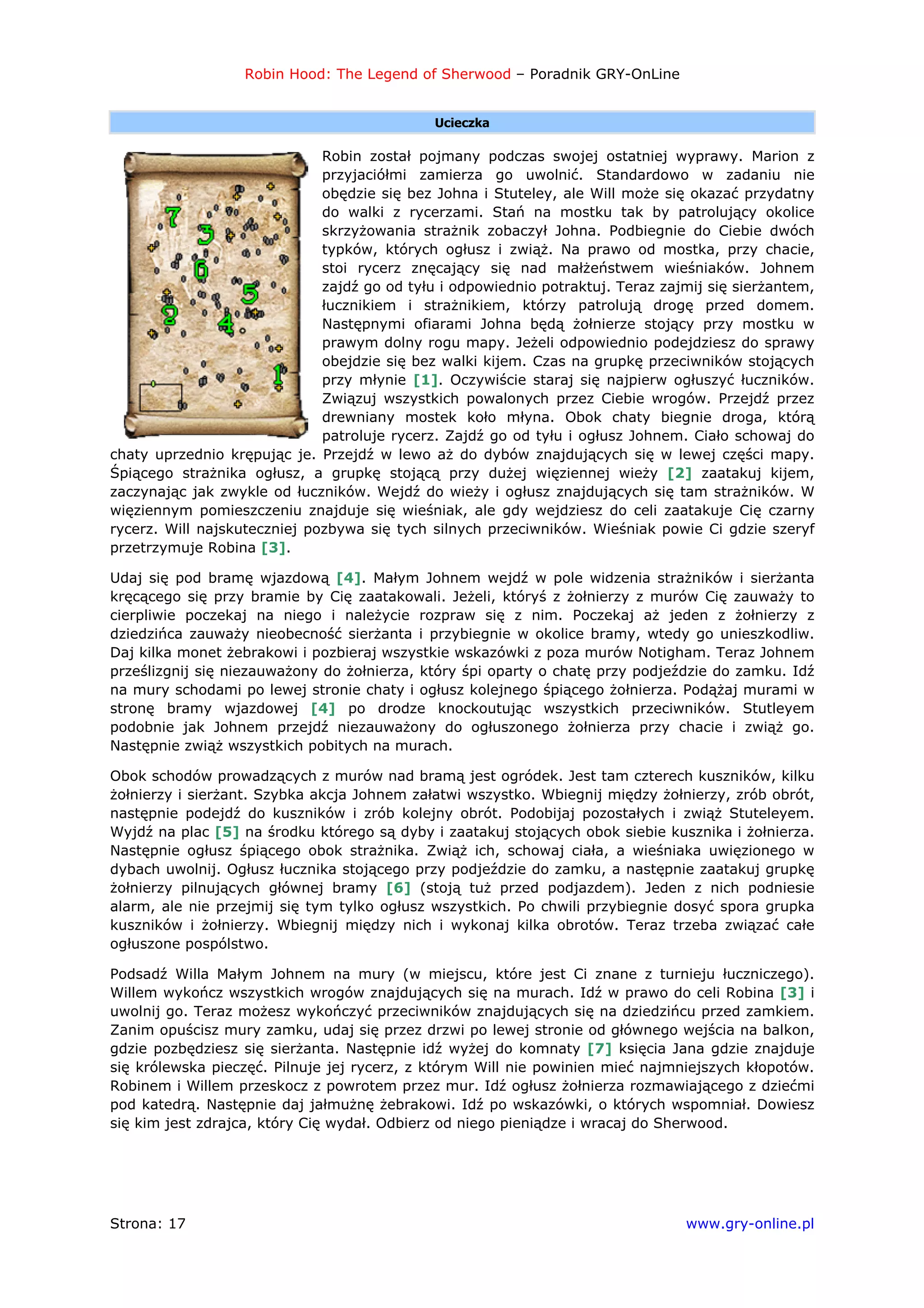 Robin hood legend of sherwood - poradnik gry-on line | PDF