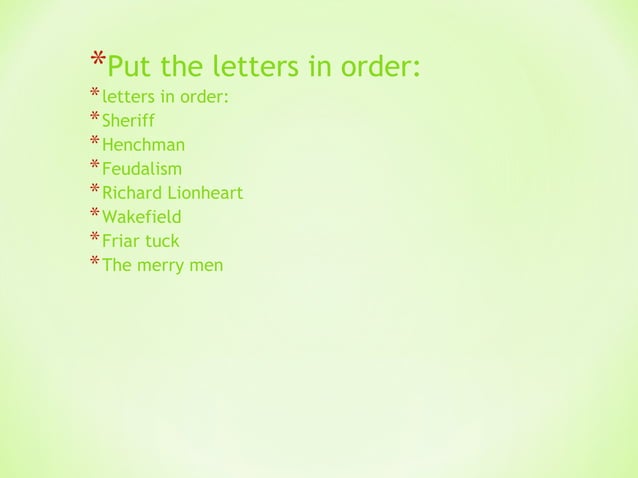 Robin hood and feudalism part 2 | PPT