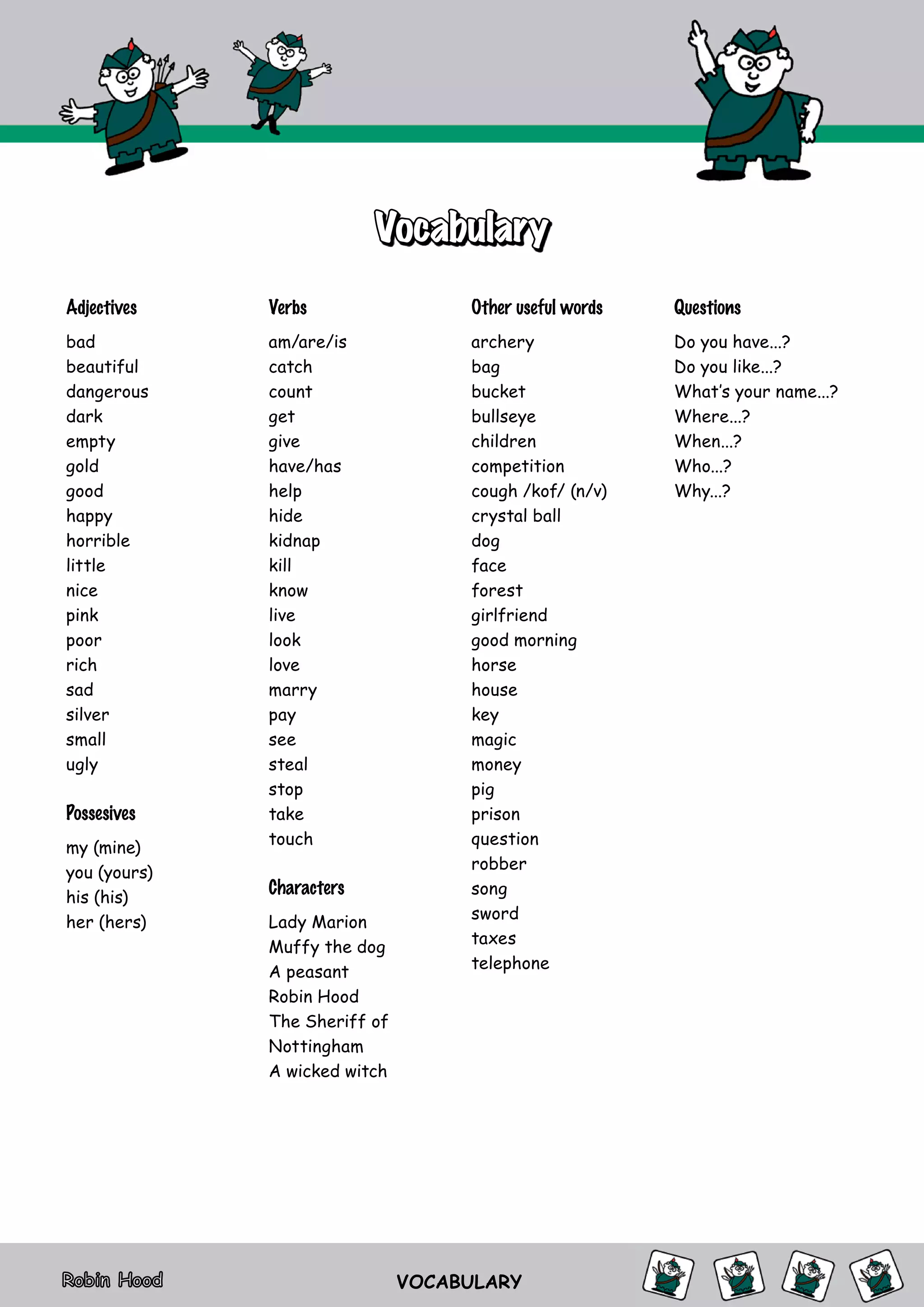 Robin Hood -Activities | PDF