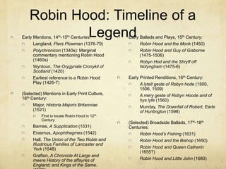 Robin Hood: Mediated History | PPT