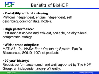 Robinson bosc2010 bio_hdf | PPTX | Databases | Computer Software and Applications