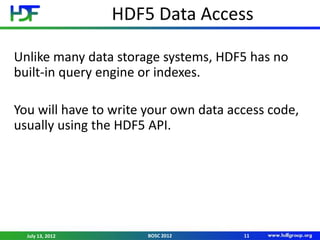 D Robinson - Using HDF5 to work with large quantities of rich ...