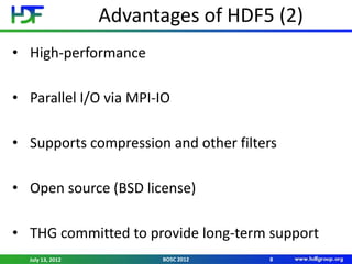 D Robinson - Using HDF5 to work with large quantities of rich ...