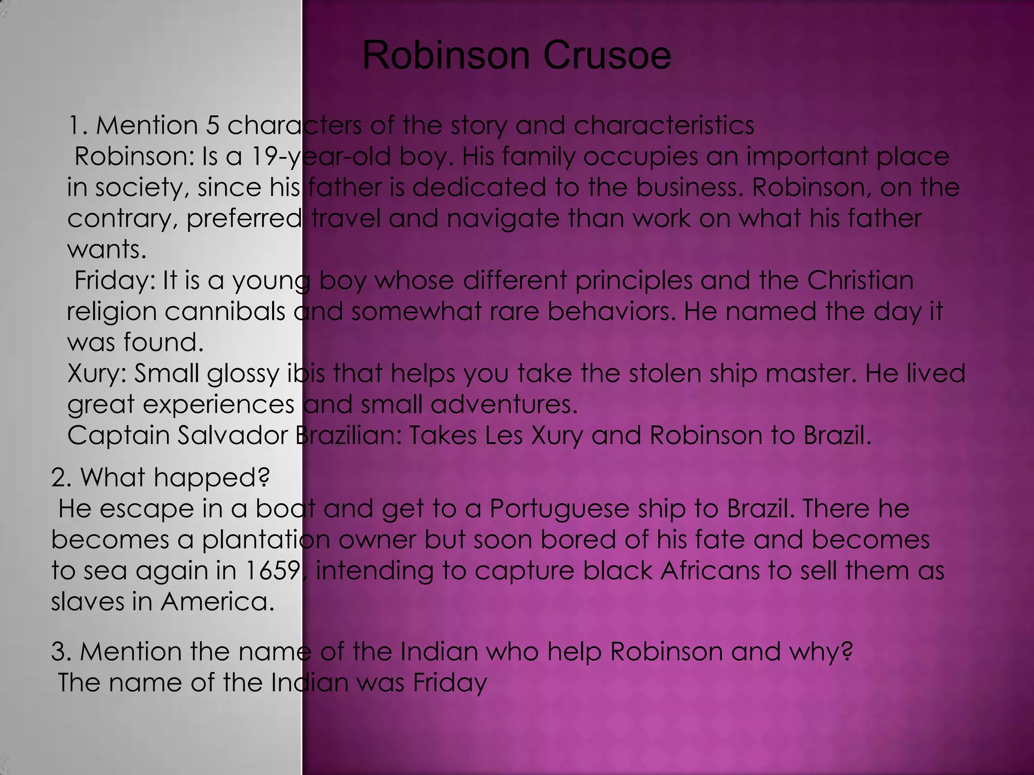 Robinson crusoe | PPT