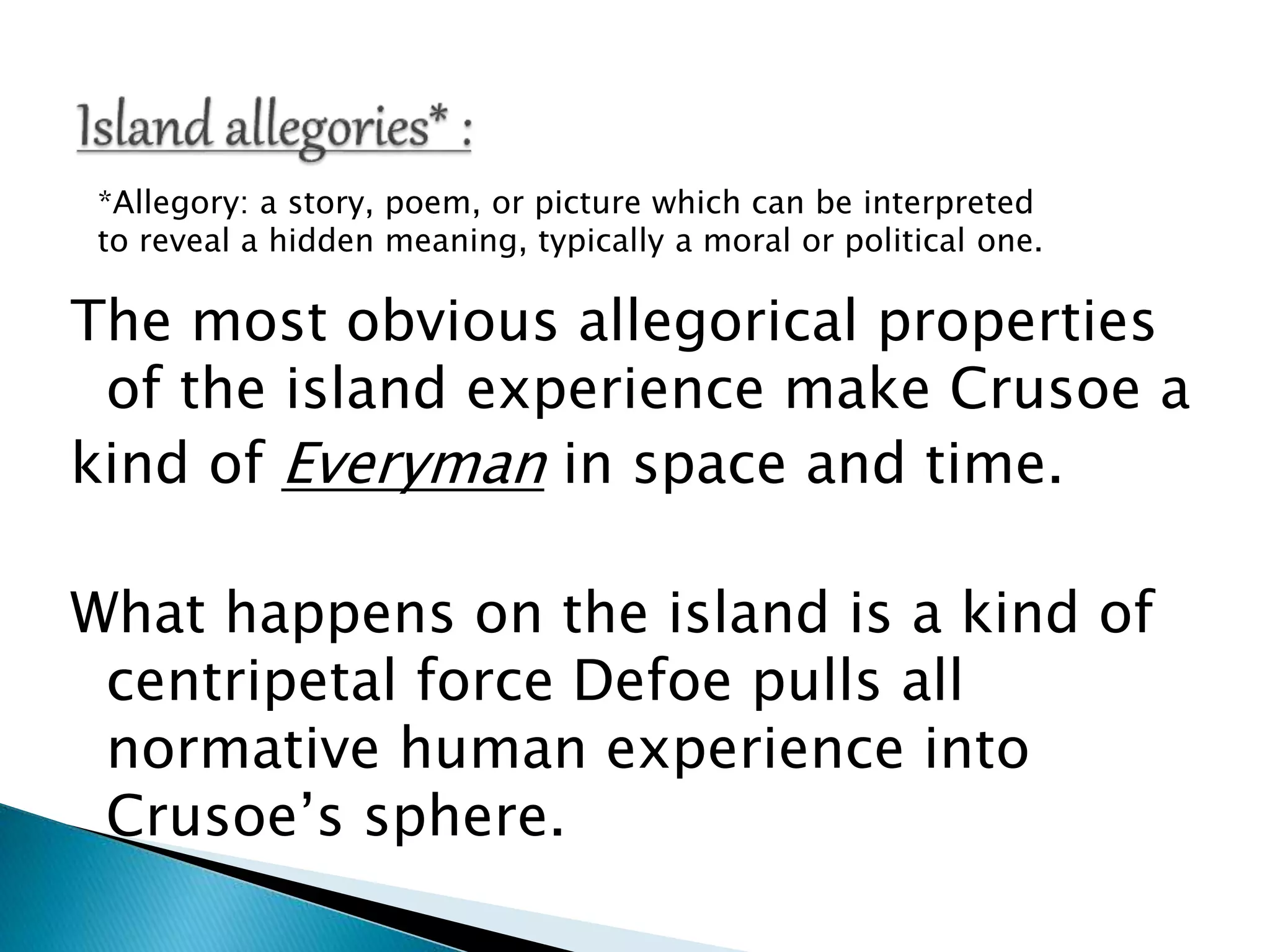 Robinson crusoe varieties of fictional experience | PPTX