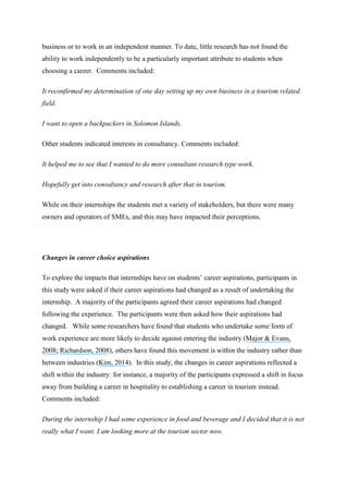 Career and Internship Aspirations | PDF