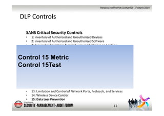 Metrics, Risk Management & DLP | PDF